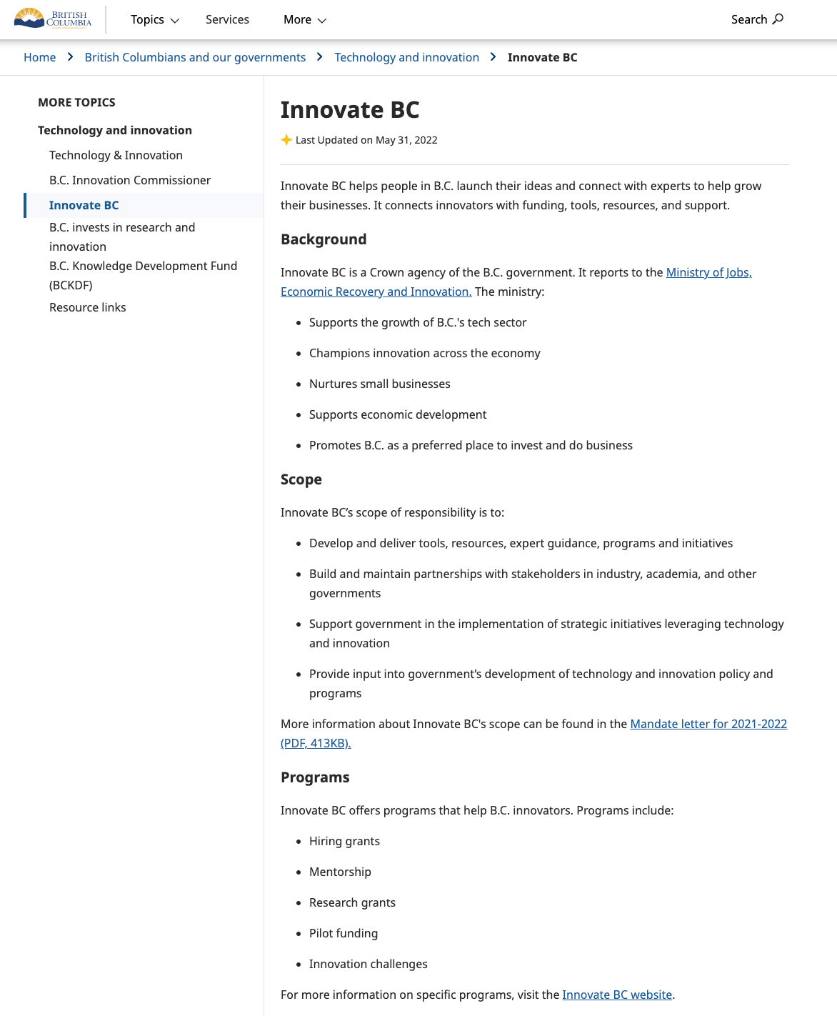Content strategy for digital.gov.bc.ca – Province of British Columbia