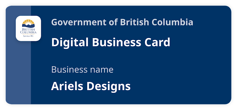 Digital Business Card – Province of British Columbia