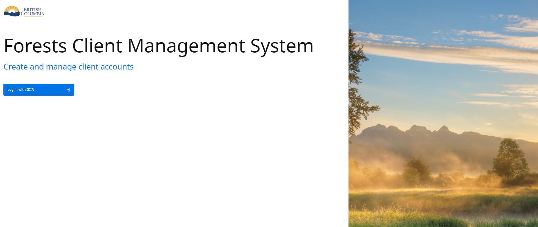 Transforming the Forests Client Management System – Province of British ...